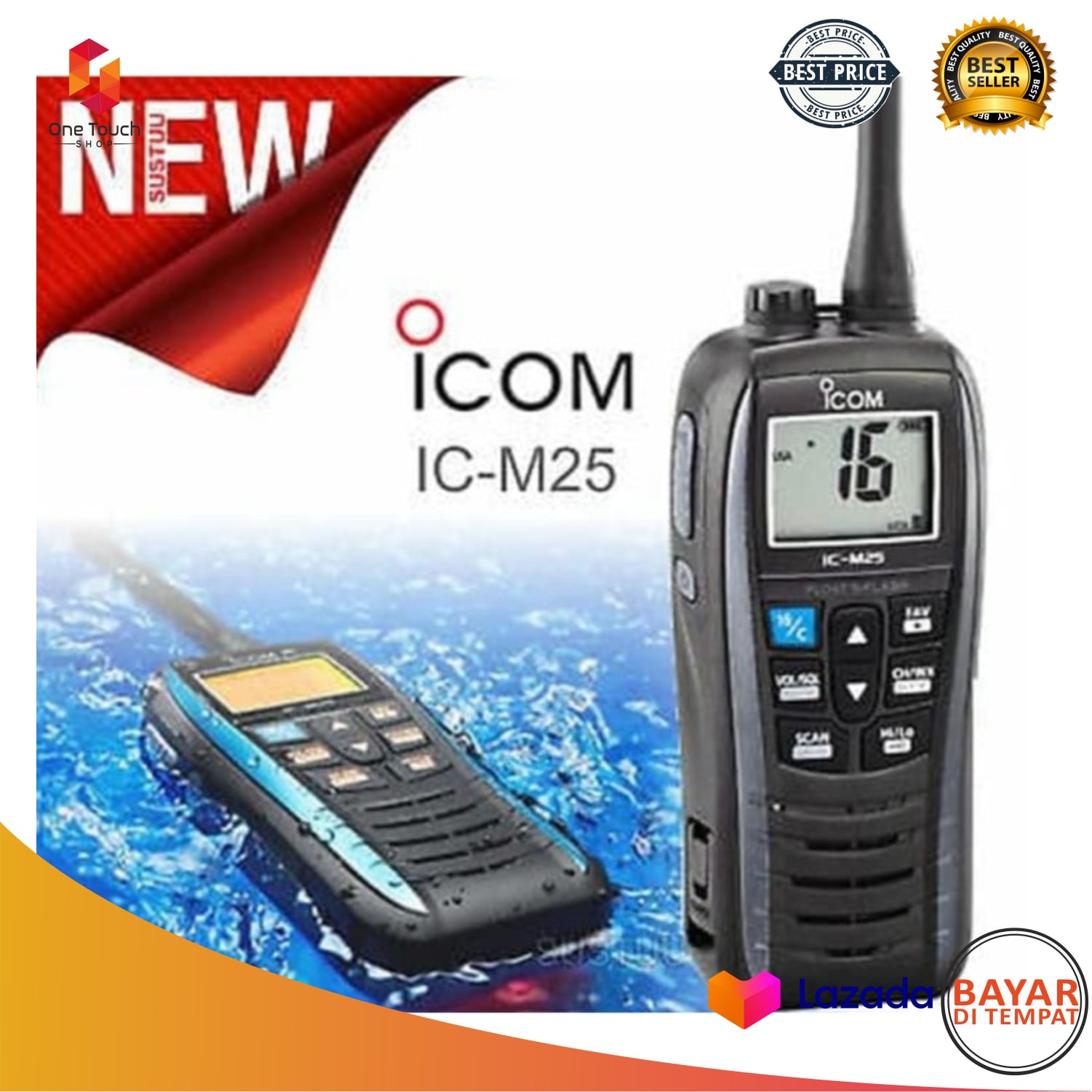 [Produk Terbaru] HT Icom IC-M25 VHF RadioMarine Tranceiver waterproof IPX7 radio M25 Termurah ...