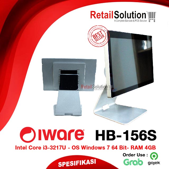 All in One PC POS Kasir Touchscreen Windows - Iware HB-156S HB156S ...