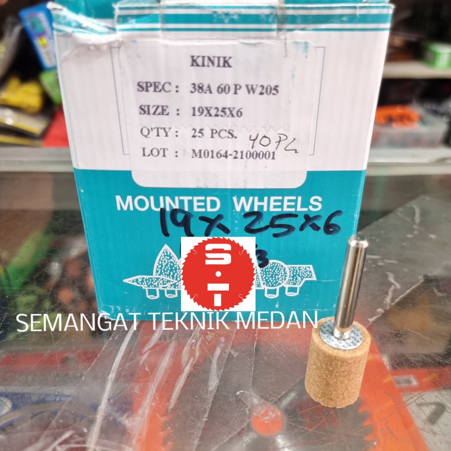 W205 BATU OSCO GRENDA BOTOL MOUNTED STONE SILINDER 19 X 25 X 6mm KINIK ...
