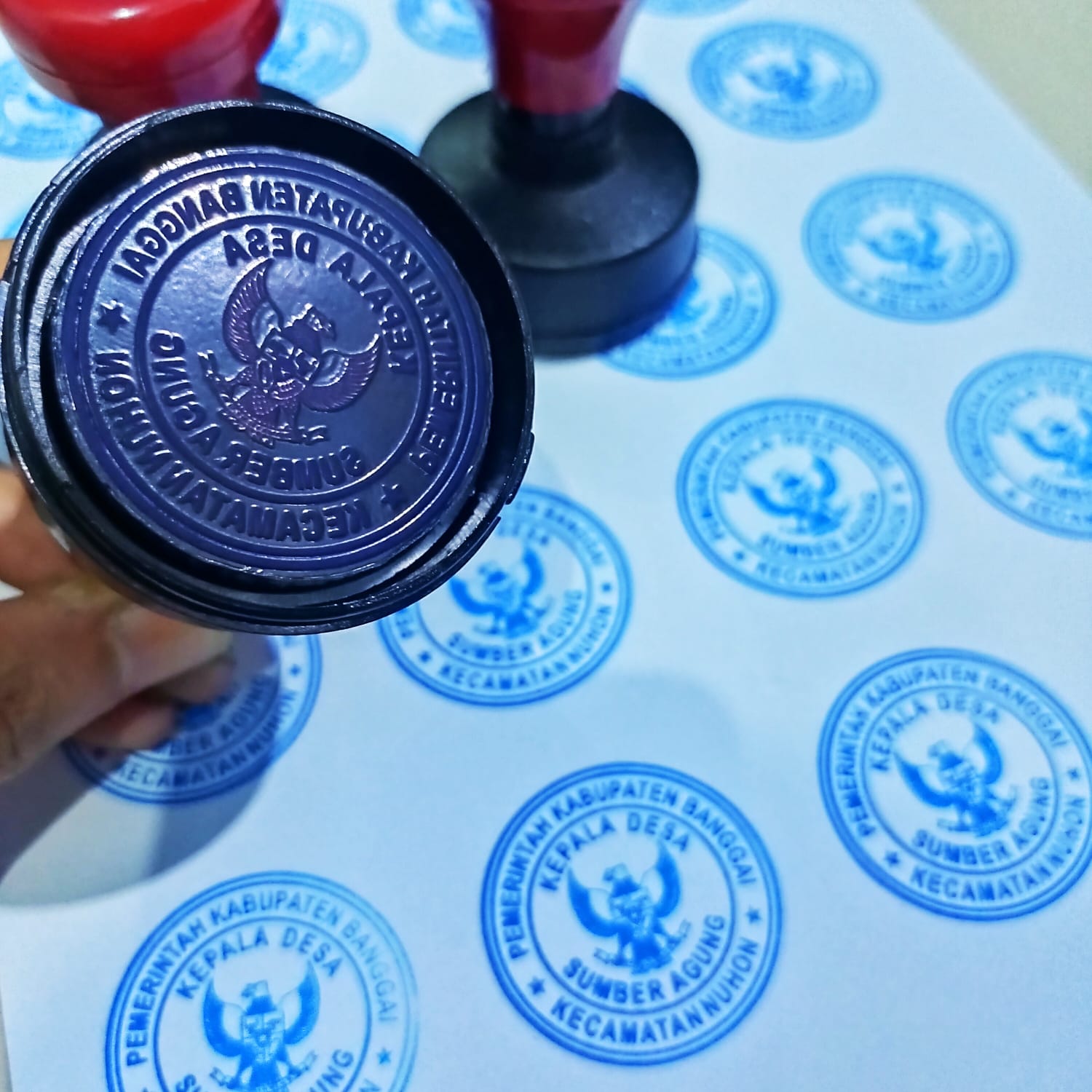 Stempel Flas Otomatis Kepala Desa Versi Terbaru Lambang Garuda | Lazada ...
