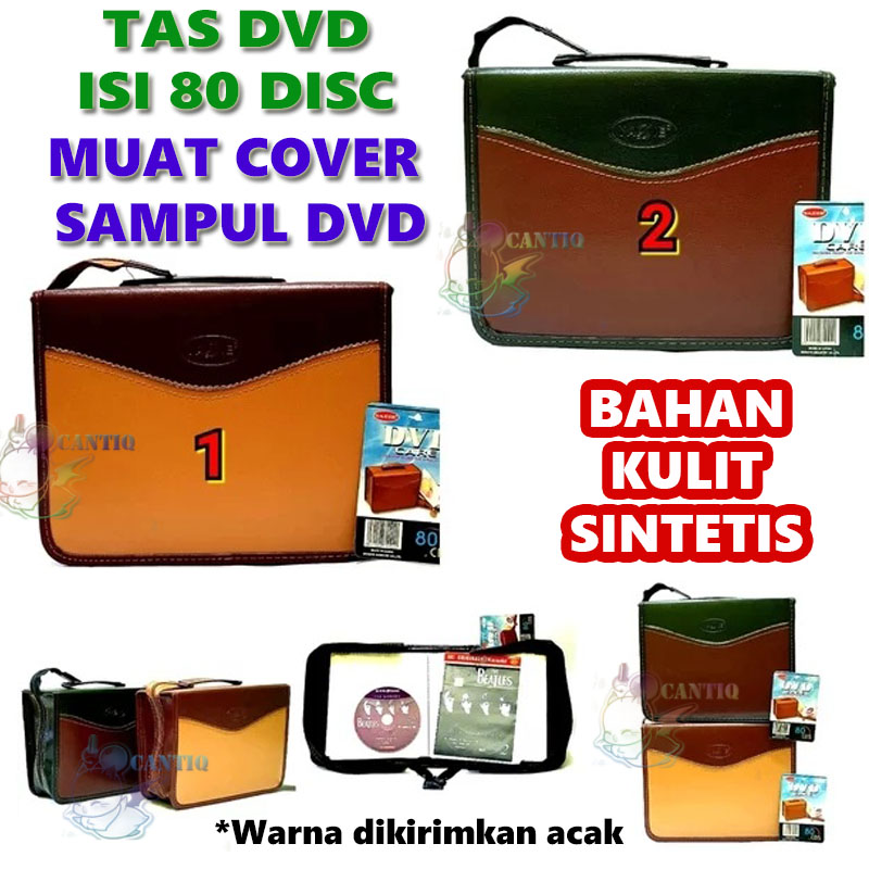 QCF Tempat File ISI 80 DISC Tempat Kaset Tas CD DVD MUAT COVER SAMPUL KASET Holder Disc Storage ...