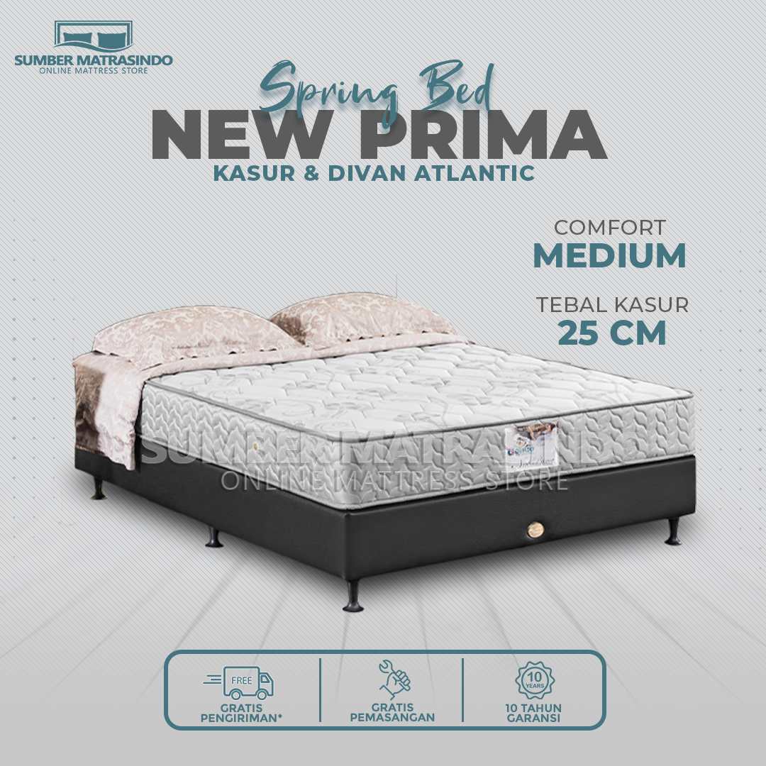 Guhdo Spring Bed Kasur New Prima T25 FULL SET / TANPA SANDARAN 90x200 / 100x200 / 120x200 ...