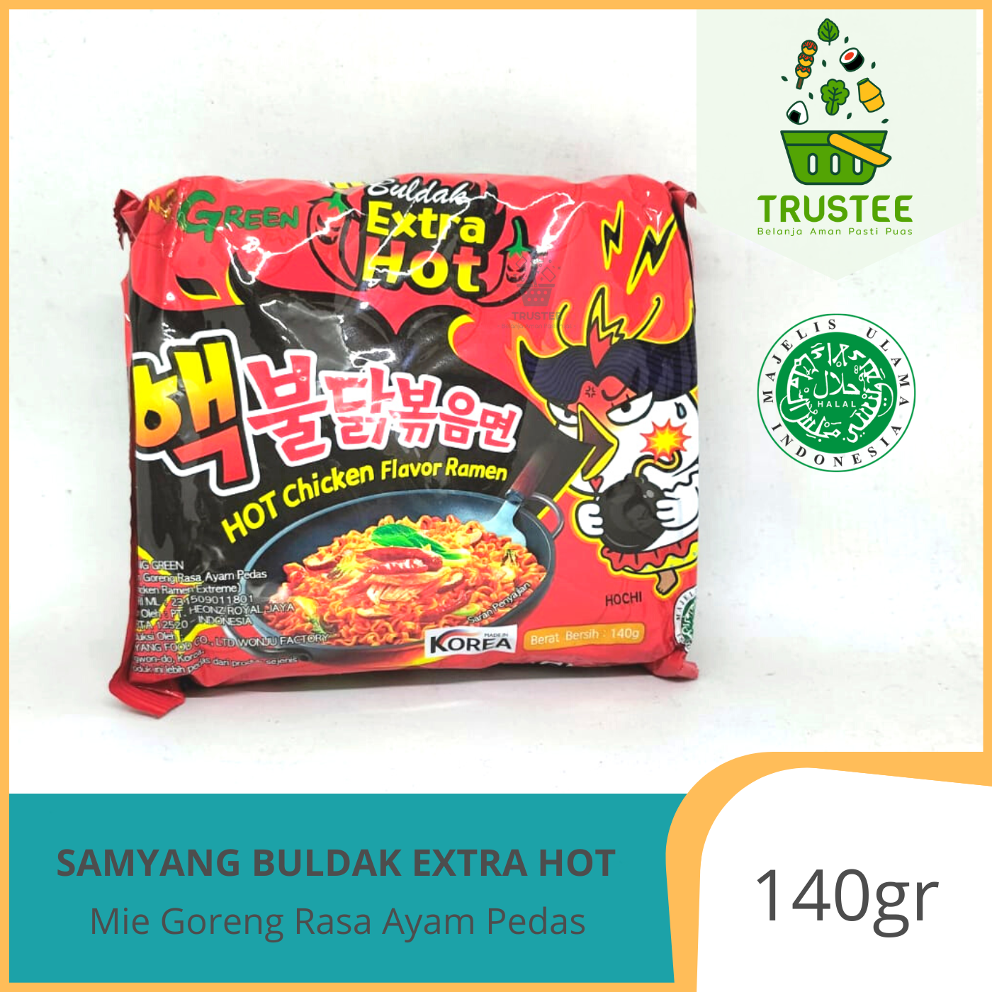 Halal Samyang Green Rasa Carbonara Green Hot Chicken Ramen Buldak | Lazada Indonesia