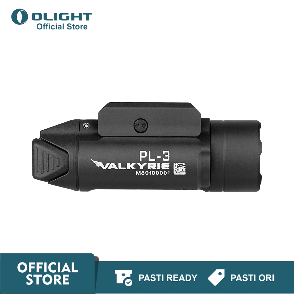 Olight PL-3 Valkyrie Black Flashlight Senter Weaponlight LED 1300 ...