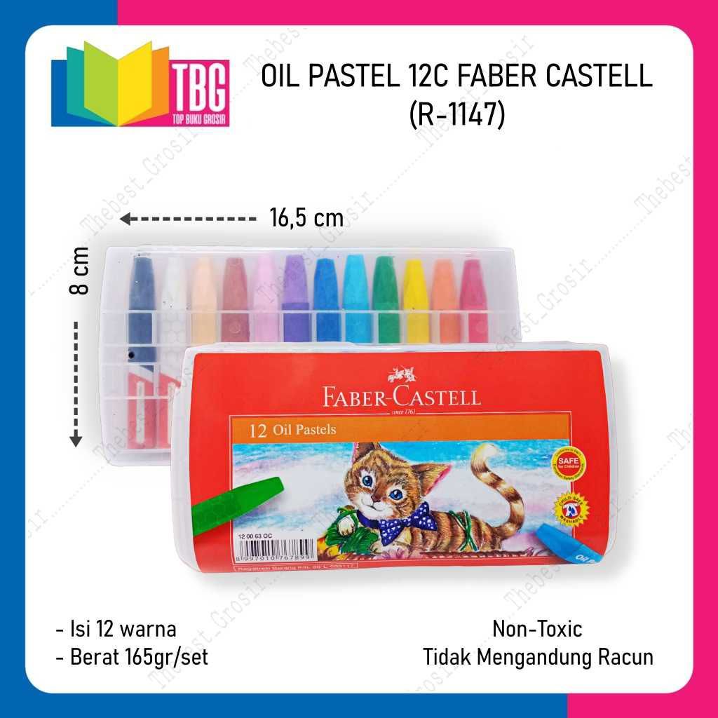 OIL PASTEL 12C FABER CASTELL/ CRAYON OIL PASTEL 12 WARNA (R-1147 ...