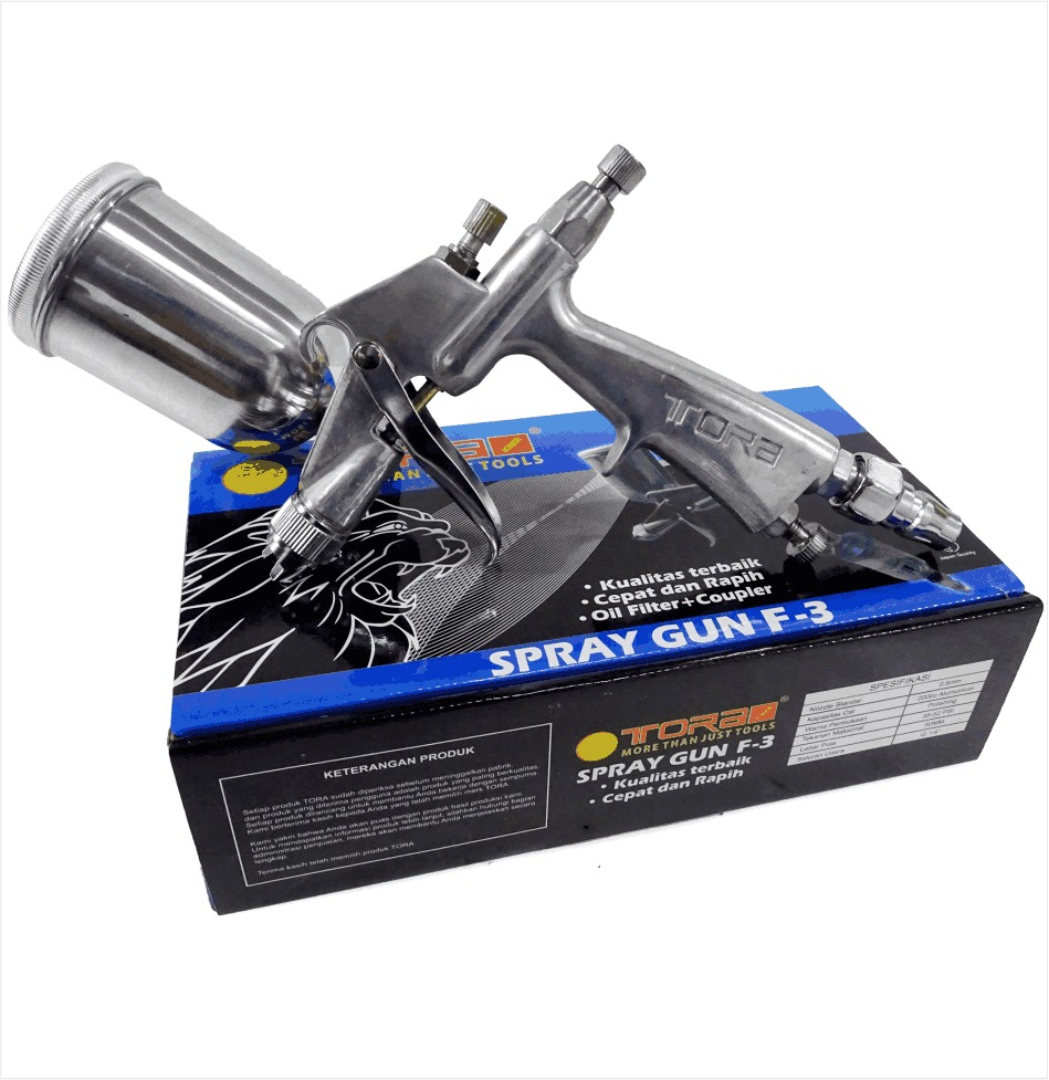 TORA Spray Gun F3 (No Filter) - Alat Semprot Cat Tabung Atas Tanpa ...