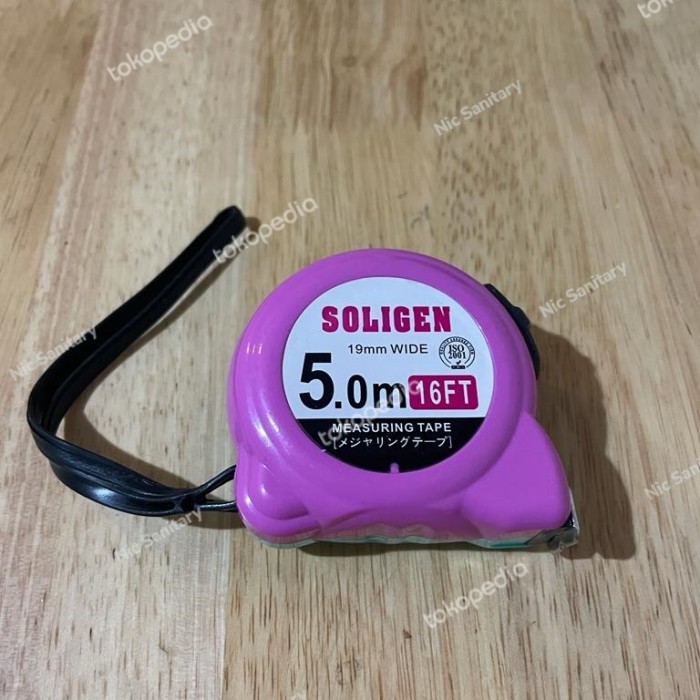 Meteran SOLIGEN 5 METER / Meteran tukang 5M / meteran bagus 5M | Lazada ...