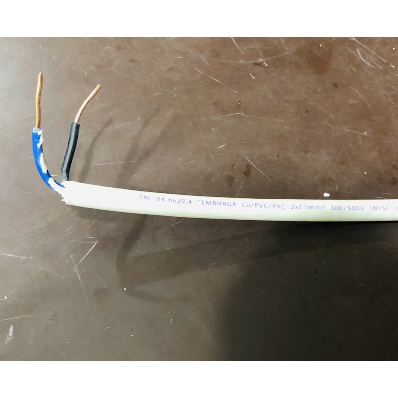 Kabel NYM Tembaga 2 x 2.5mm Per 1 Meter Merek Tembaga SNI | Lazada ...