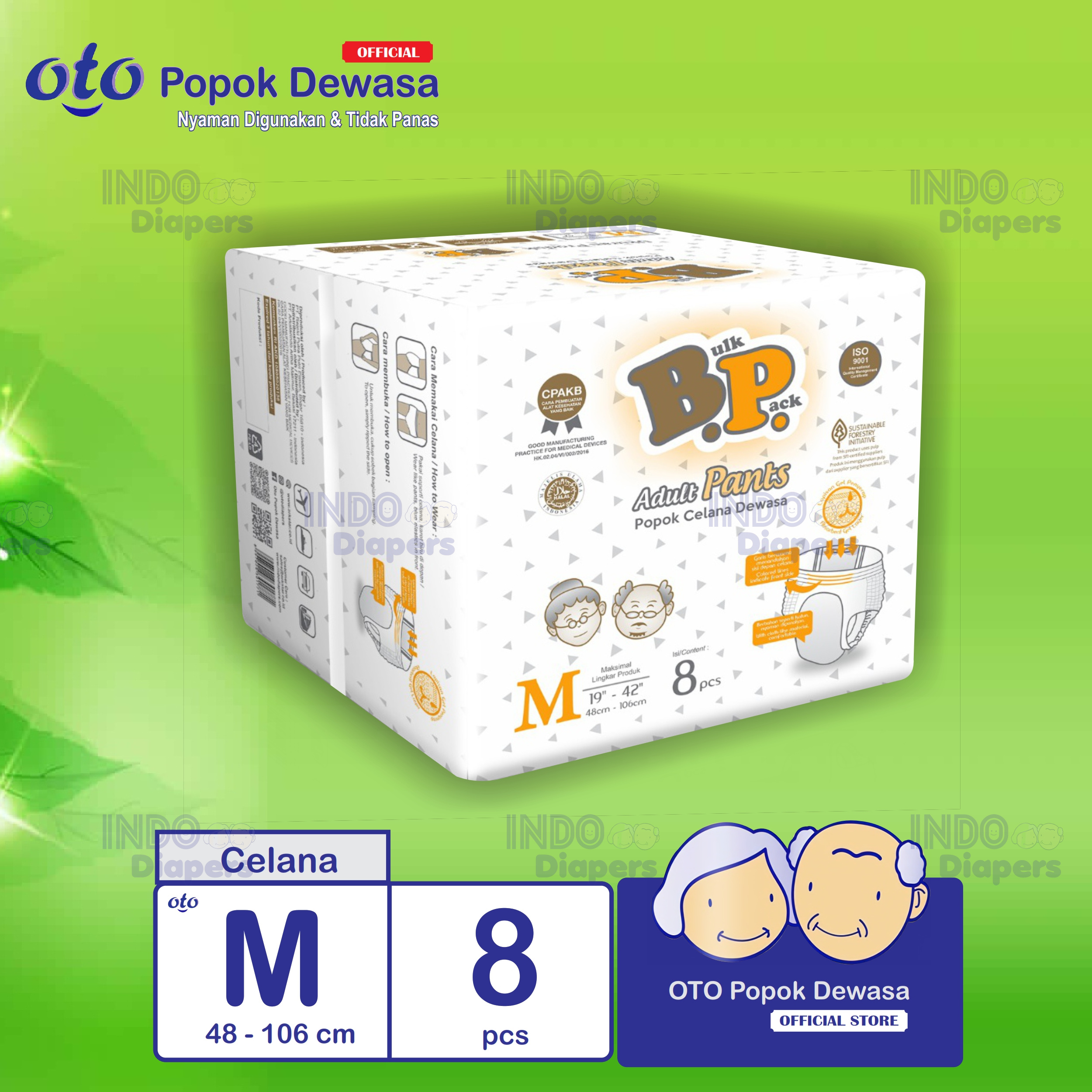 BP Diapers Adult Pants / Popok Dewasa model Celana ukuran M / L / XL ...