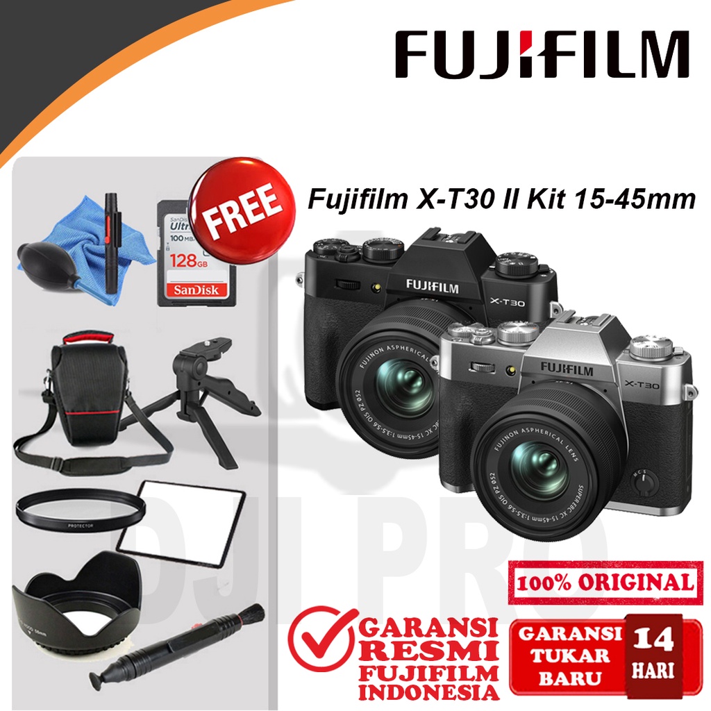 Fujifilm X-T30 II Kit 15-45mm Camera Mirrorless Garansi Resmi XT30 Mark ...