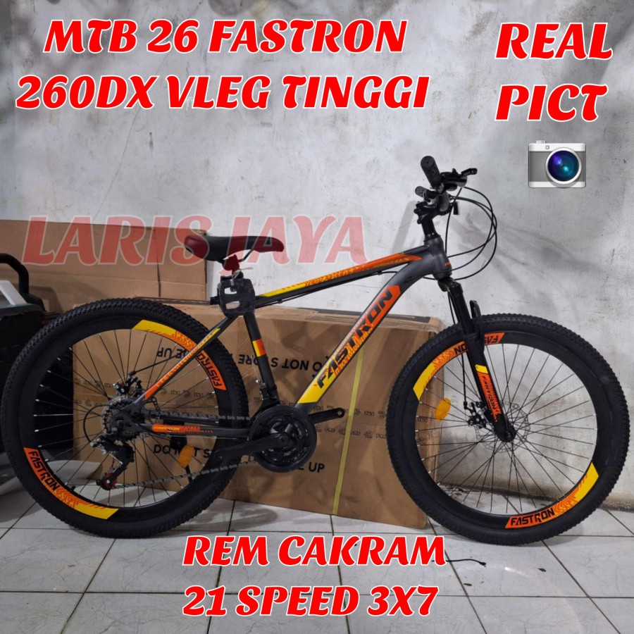 sepeda gunung murah bagus PROMO SEPEDA GUNUNG 26 INCH FASTRON 260 DT MTB 26 FASTRON 260 DX (3X7 ...