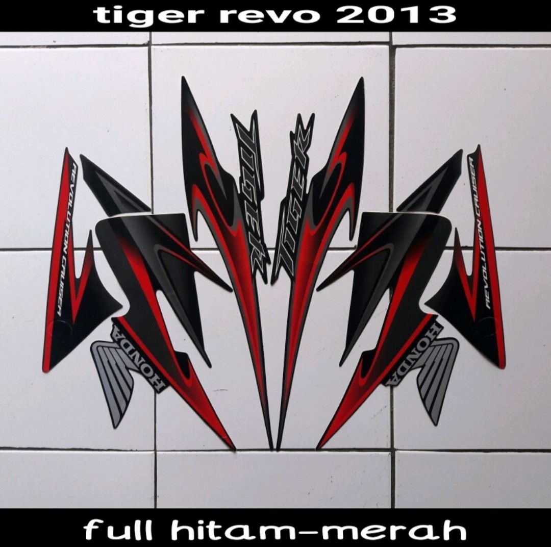 STICKER STRIPING FULL SET LIS LIST BODY MOTOR HONDA TIGER REVO TAHUN ...