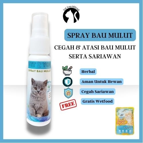 Spray Bau Mulut Kucing - Obat Bau Mulut Sariawan Ileran Pada Kucing ...