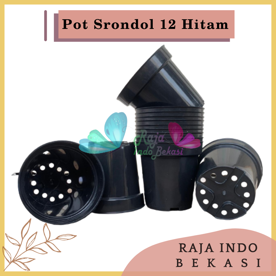 Pot Tinggi Srondol 12 Hitam - Pot Tinggi Paket murah isi 1 lusin 6pcs ...