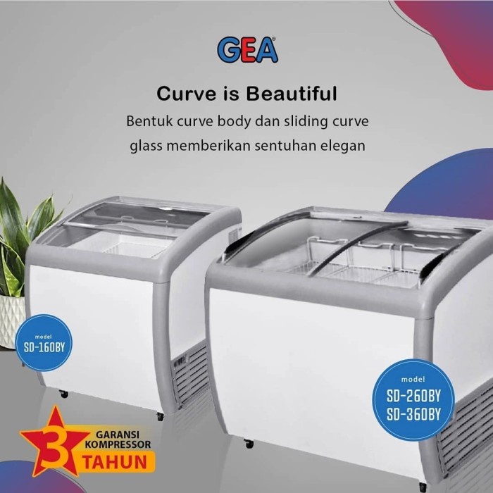 GEA SD-160 Sliding Curve Glass Freezer Kaca Lengkung (PALEMBANG ...