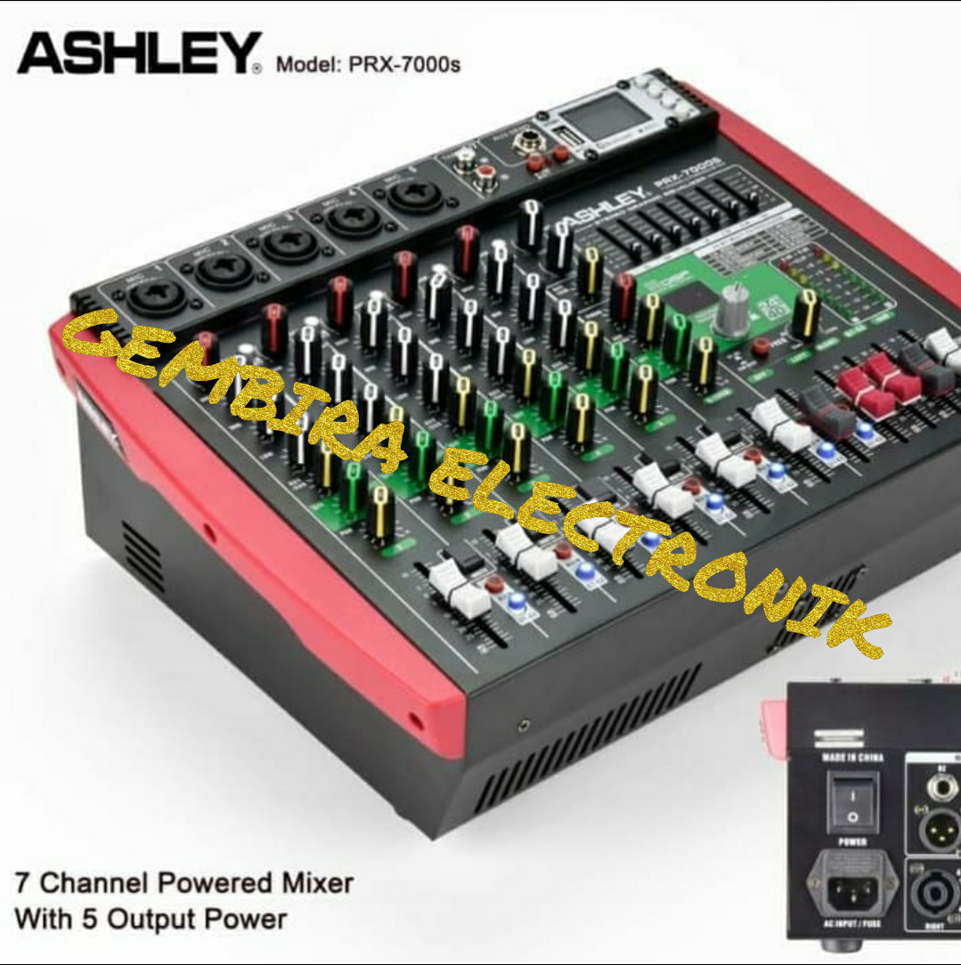 Power Mixer 7 Chanel Output 5 Chanel Ashley Prx-7000s Plus Subwoofer ...
