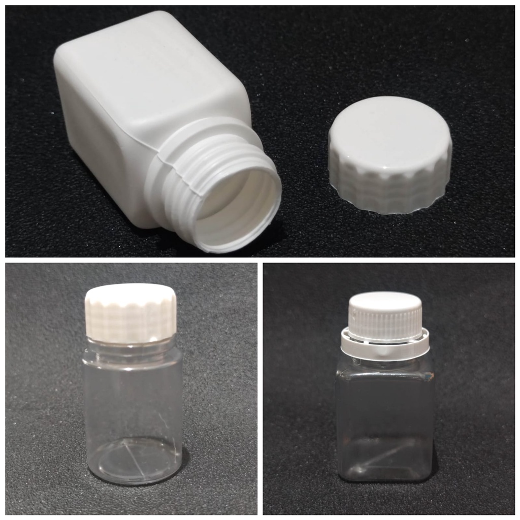 isi 10pcs - BOTOL OBAT 60ML DRAT PLASTIK 30 KAPSUL 50 - 60 ML HDPE ...