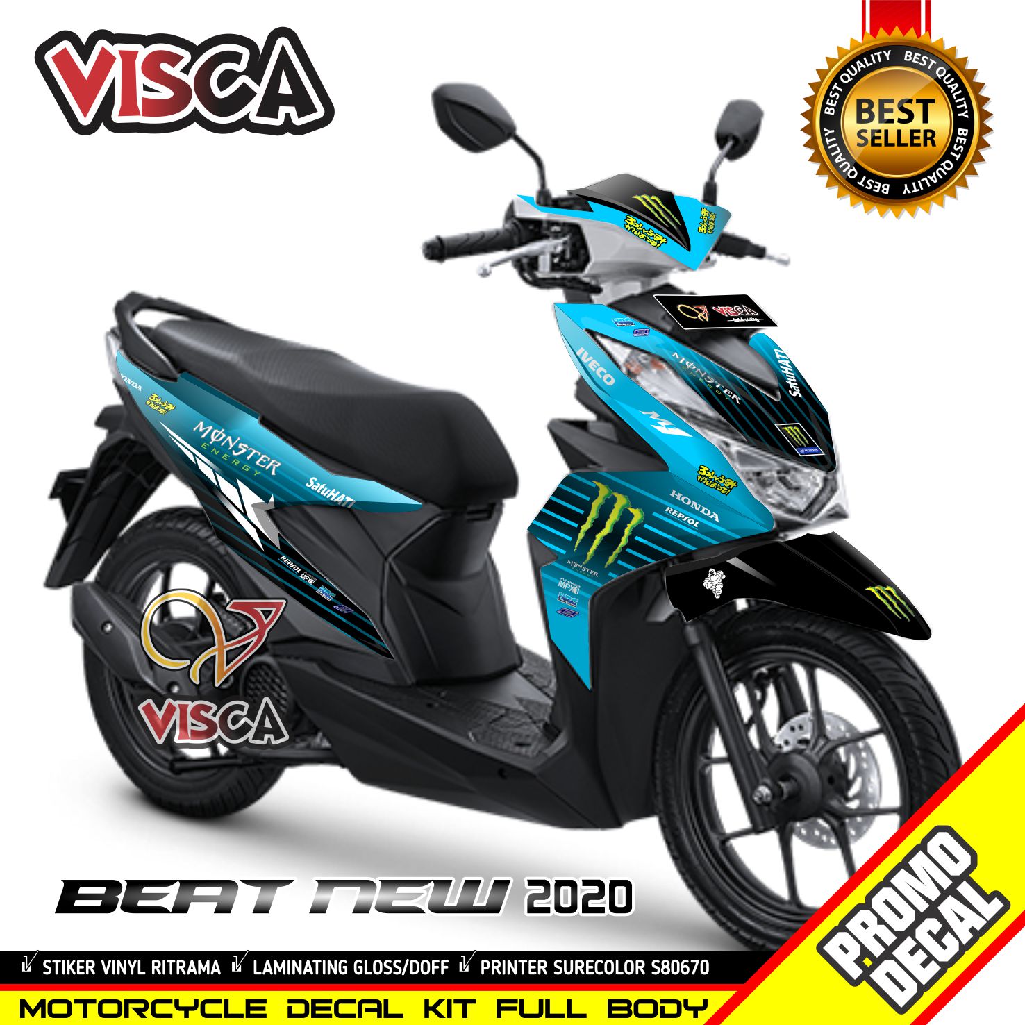 Stiker Motor Beat 2021 Full Body Stiker Beat Street 2022 Variasi Full ...