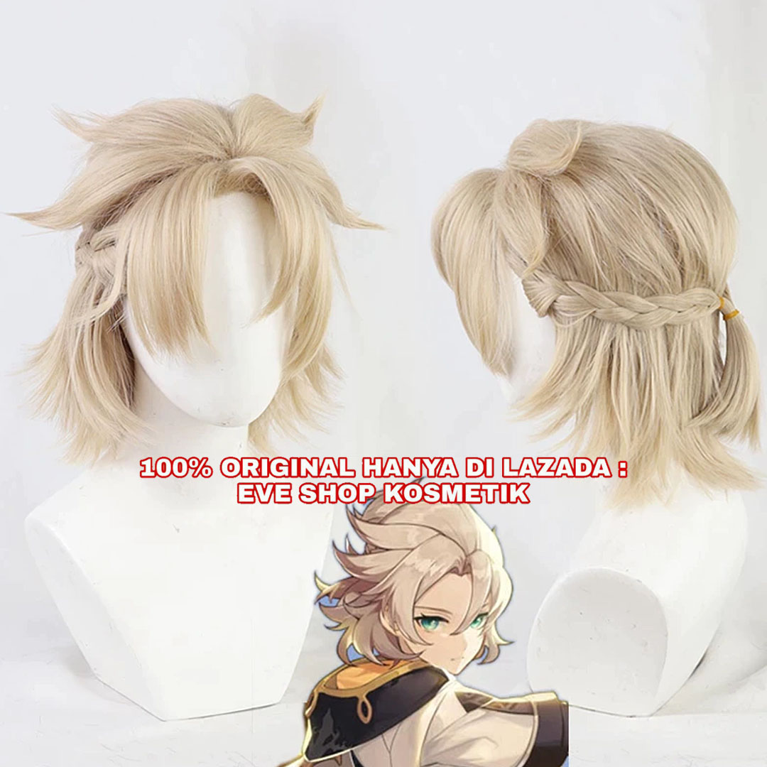 WIG PRIA COWO COWOK PRIA WIG COSPLAY COPLAYER ANIME GAME GENSHIN IMPACT ...