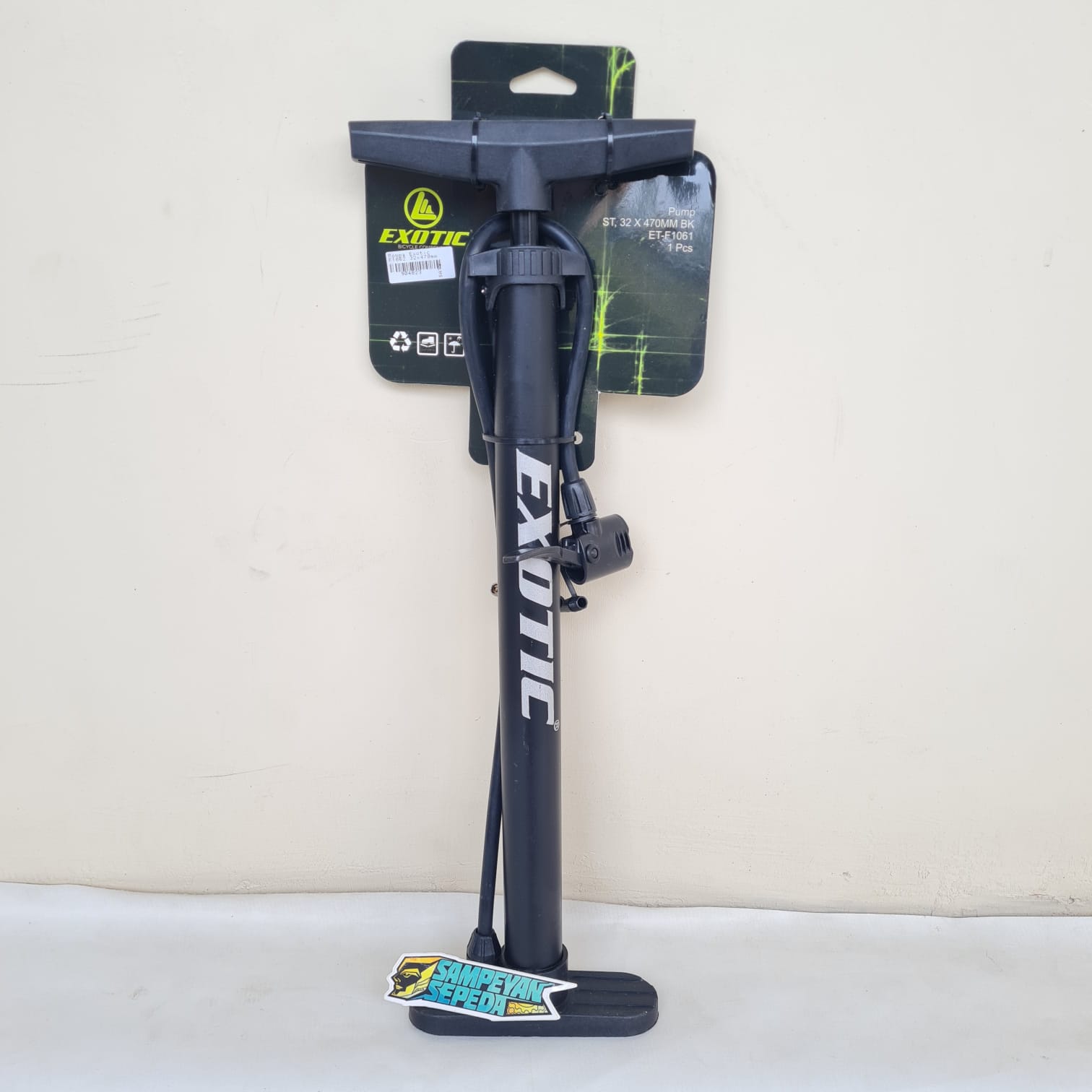 EXOTIC Pompa Angin Sepeda Dan Motor Tipe F1062 Tabung Alloy SNI ...