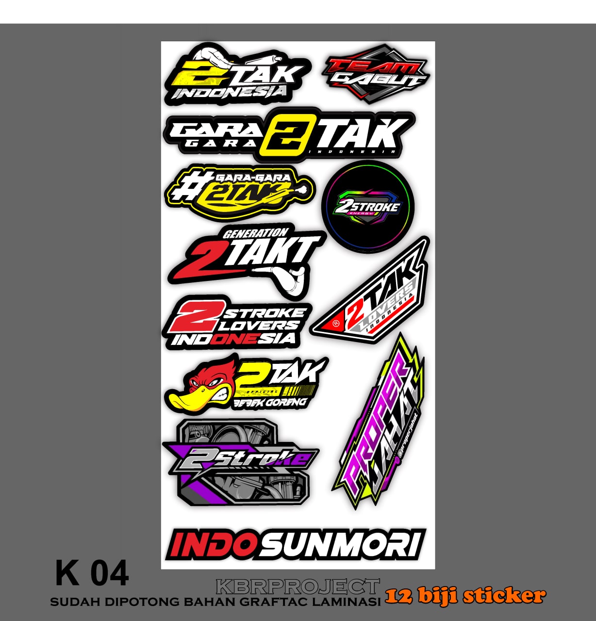 Sticker 2 tak terbaru / sticker two stroke viral sudah potongan bahan ...