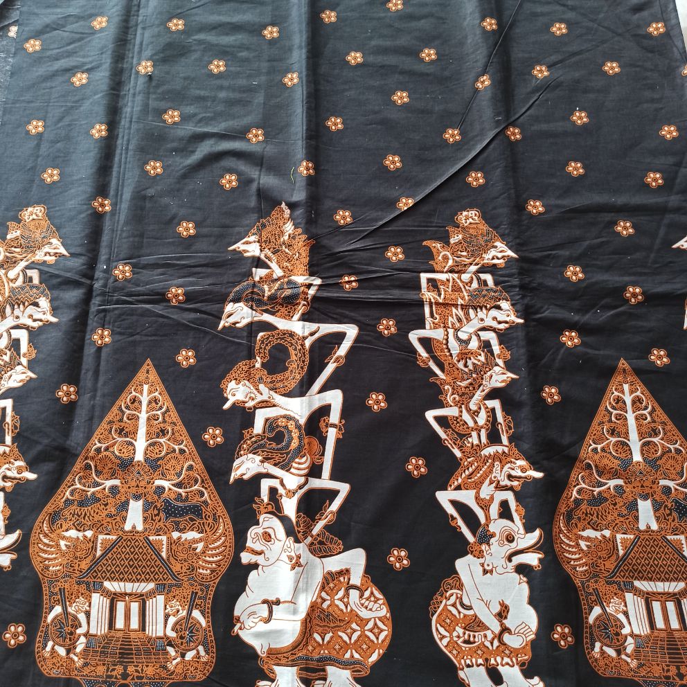 hmt kain batik wayang bahan batik wayang sogan batik jokowi batik ...