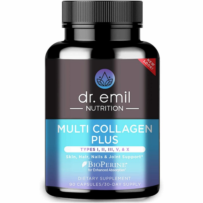 (ORIGINAL USA) Dr Emil Nutrition Multi Collagen Plus - Tipe I II III V ...
