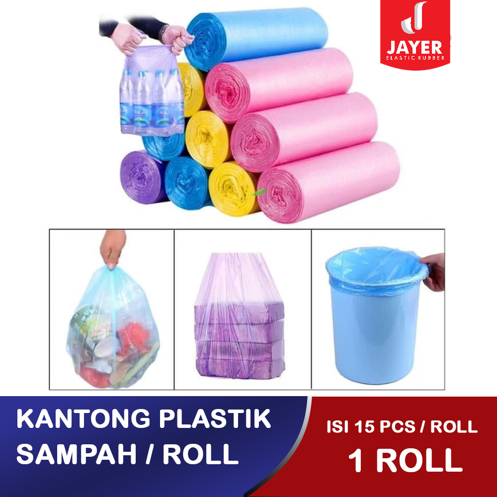 Kantong plastik sampah Serbaguna / Kantong Plastik sampah Roll isi 15 pcs | Lazada Indonesia