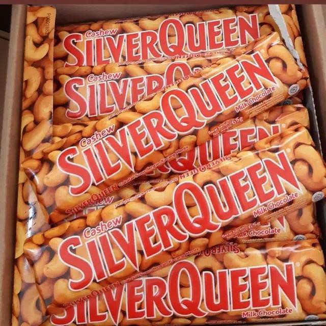 Silverqueen almond 58gr Silverqueen cashew kacang mede fresh exp ...