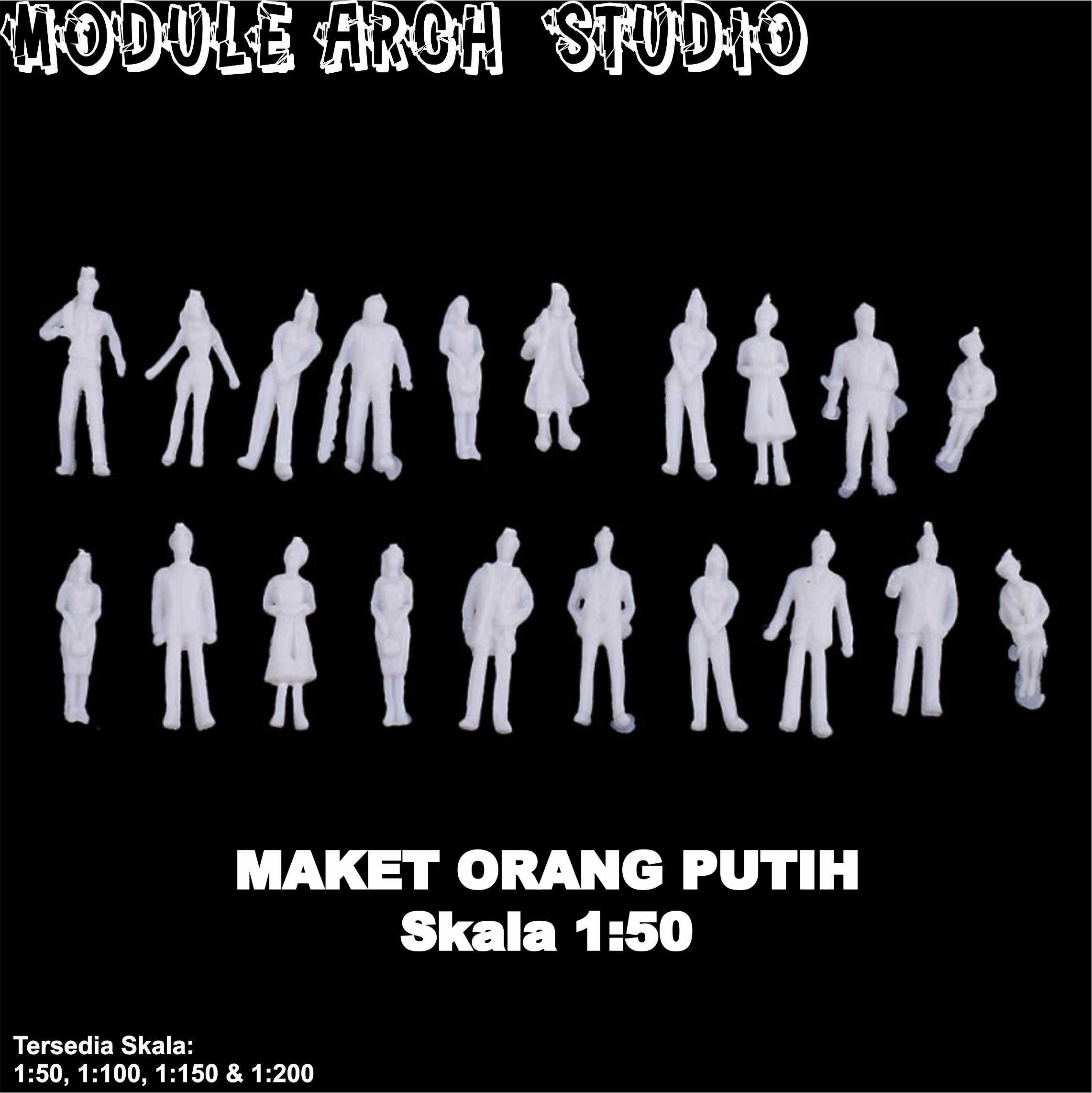 Maket Orang Putih - Miniatur Orang Monokrom - Figure Orang | Lazada Indonesia