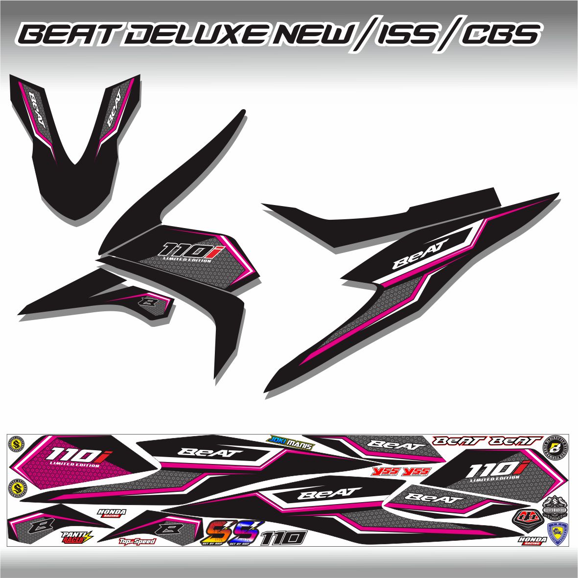 STIKER MOTOR BEAT ALL NEW 2020/2022/ 2024 STRIPING MOTIF VARIASI ...