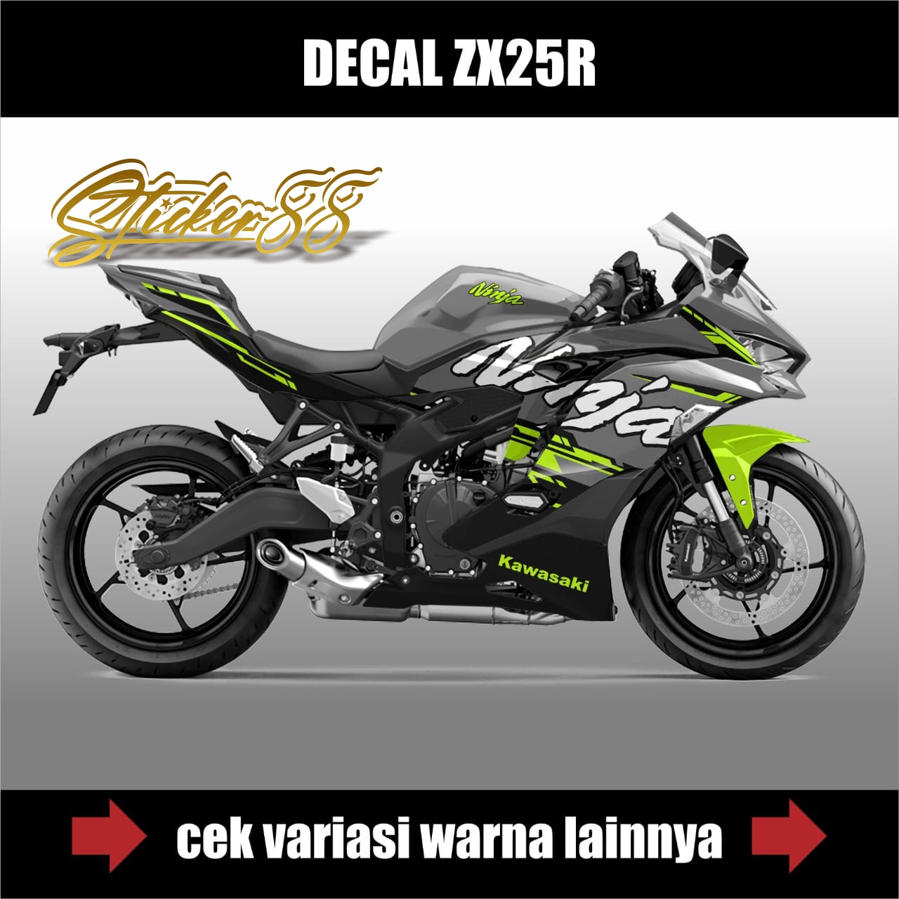 STICKER DECAL NINJA ZX 250 R FULL BODY GRAFIS SIMPLE / DECAL ZX 250 R ...