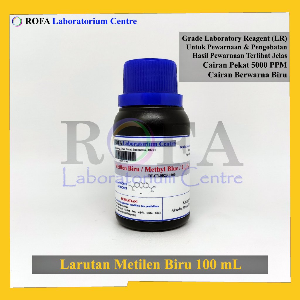 Larutan Metilen Biru / Methylene Blue / Metilen Blue 100 mL | Lazada ...