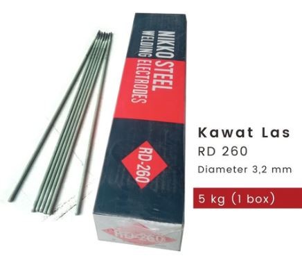 KAWAT LAS Listrik 3.2 mm 1 KG NIKKO steel 1 KG 1 dus | Lazada Indonesia