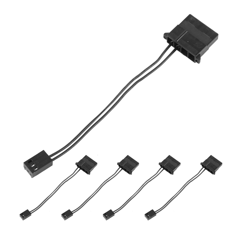 IDE to 3 Pin Fan Power Cable Molex D Plug Power to 3 Pin Connector ...