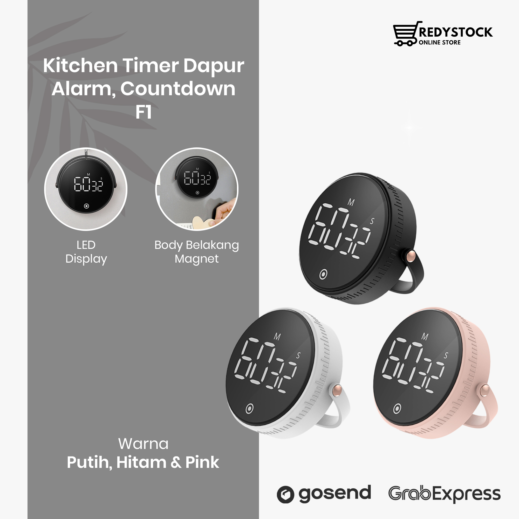Timer Kitchen F1 Countdown Timer Rotation Digital Dapur | Lazada Indonesia