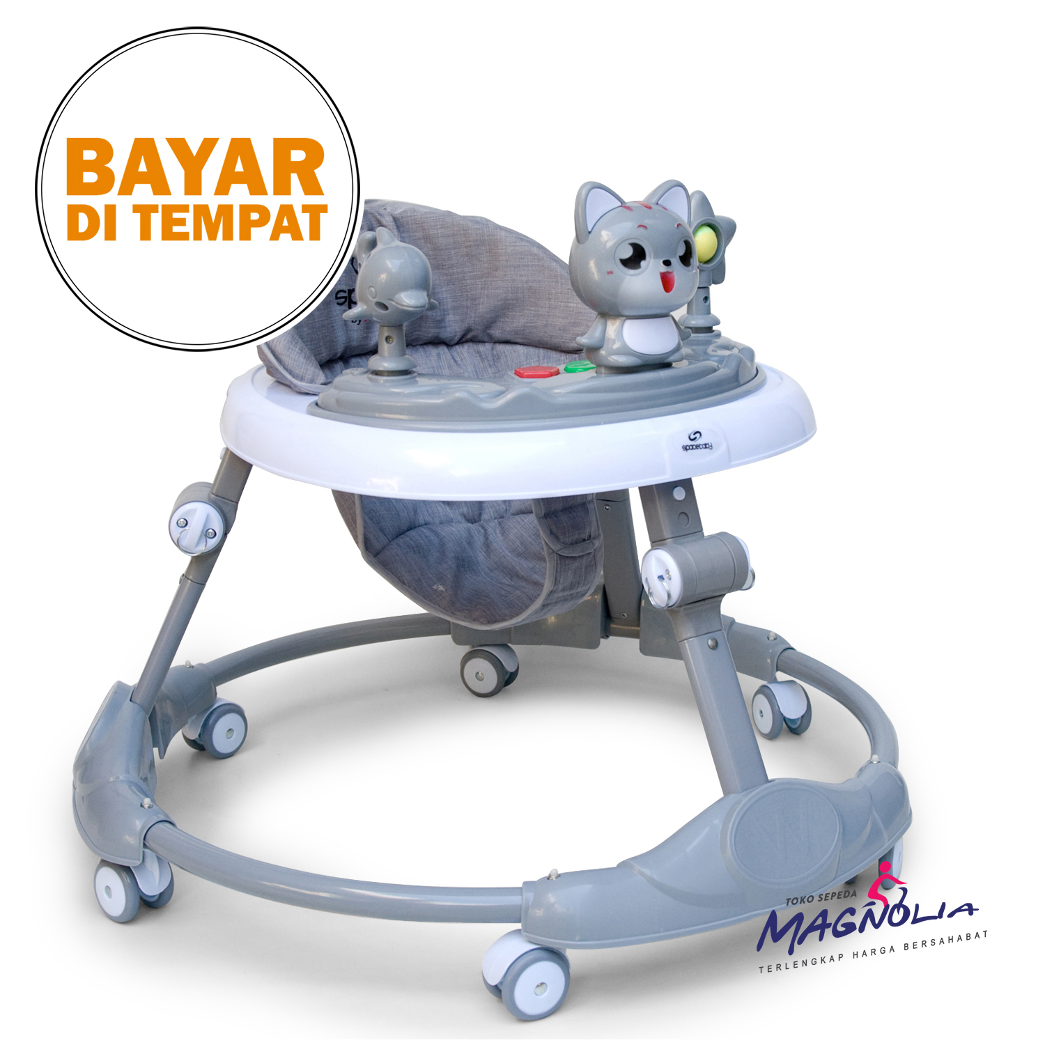 Baby Walker Wolker Spacebaby Roda Dorongan Bayi Belajar Jalan Anak ...