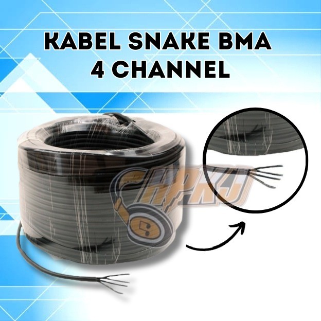 ( 25 METER ) KABEL SNAKE BMA 4CH Kabel snake bma isi 4 25M | Lazada Indonesia