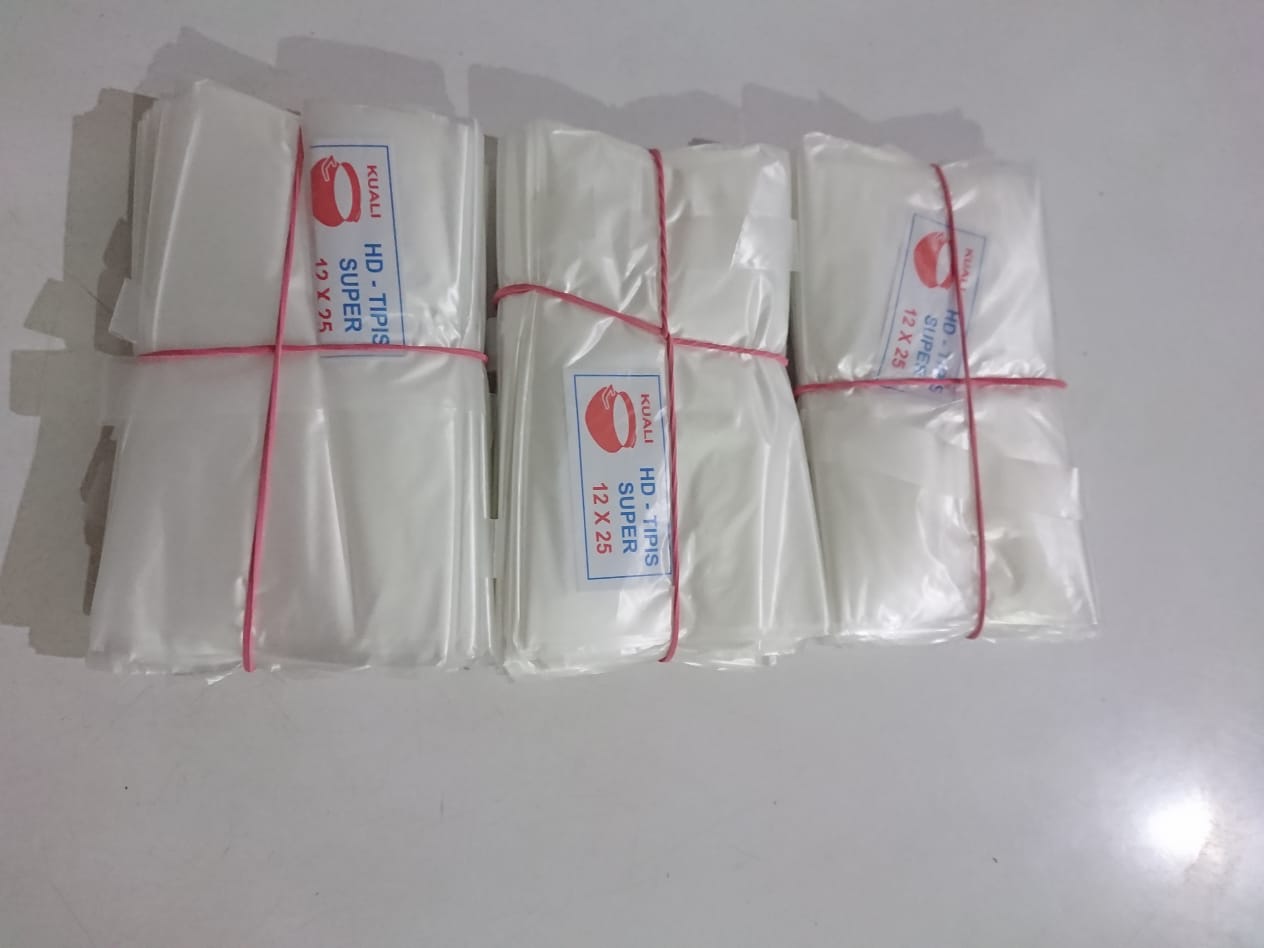 Plastik anti panas tipis buram ukuran 12 cm x 25 cm (1 ikat isi 5 gepok ...