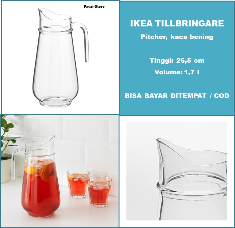 IKEA TILLBRINGARE Teko Kaca Bening / Teko Air Pitcher | Lazada Indonesia