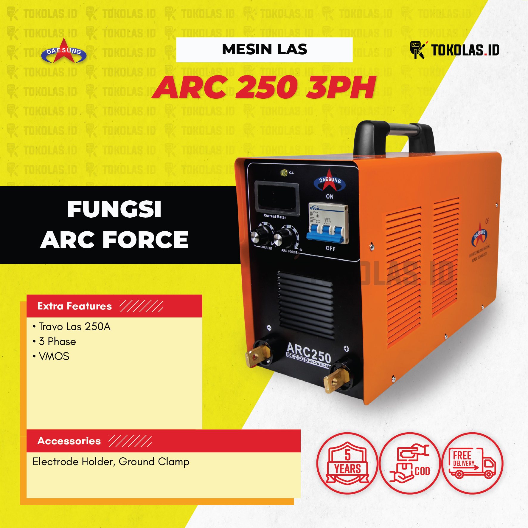 Mesin Travo Trafo Las MMA Stick Inverter Welding Daesung ARC 250 3 ...
