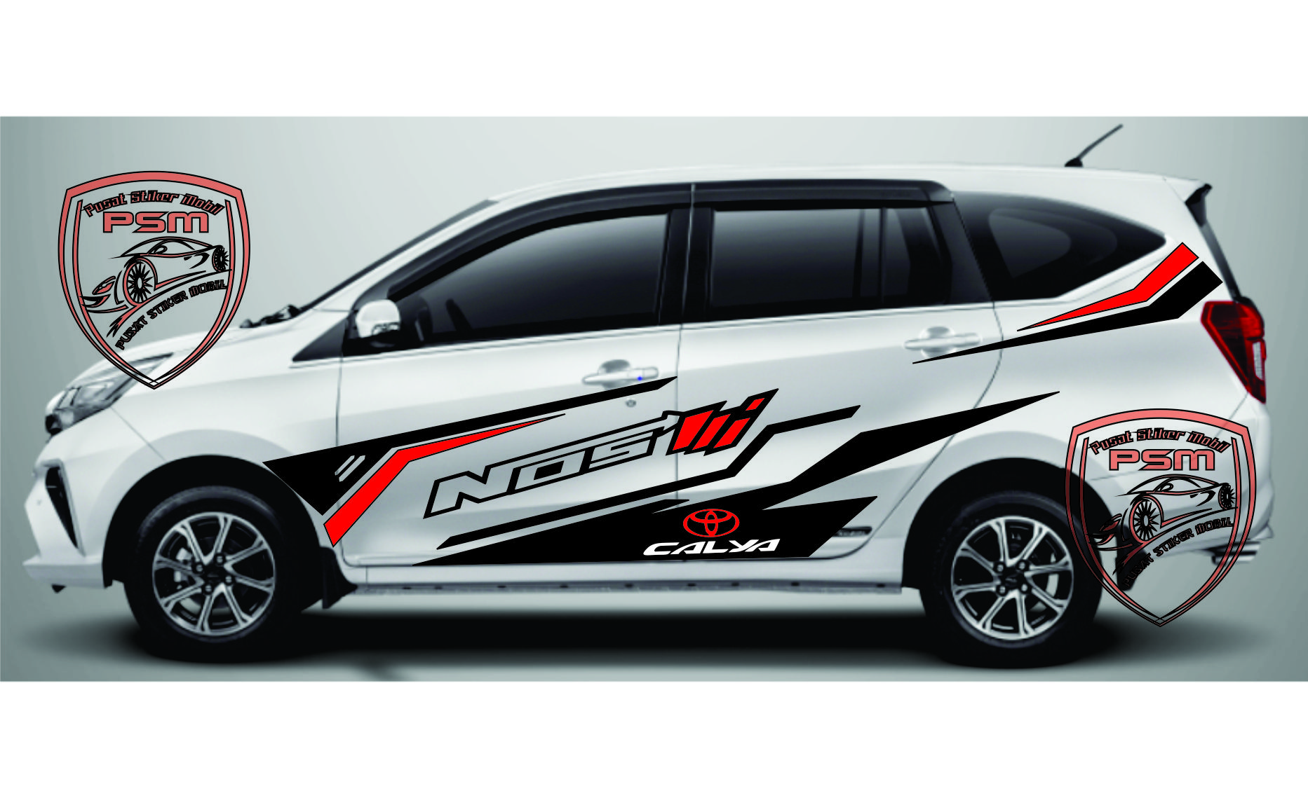 NEW list side striping sticker stiker calya mobil toyota Stiker mobil ...
