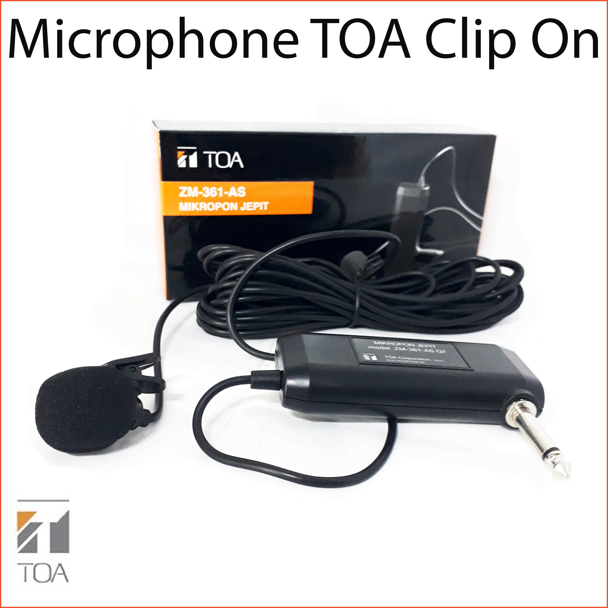 TOA Microphone Clip On Mic ZM-361 Mic Jepit Mikrofon imam | Lazada ...