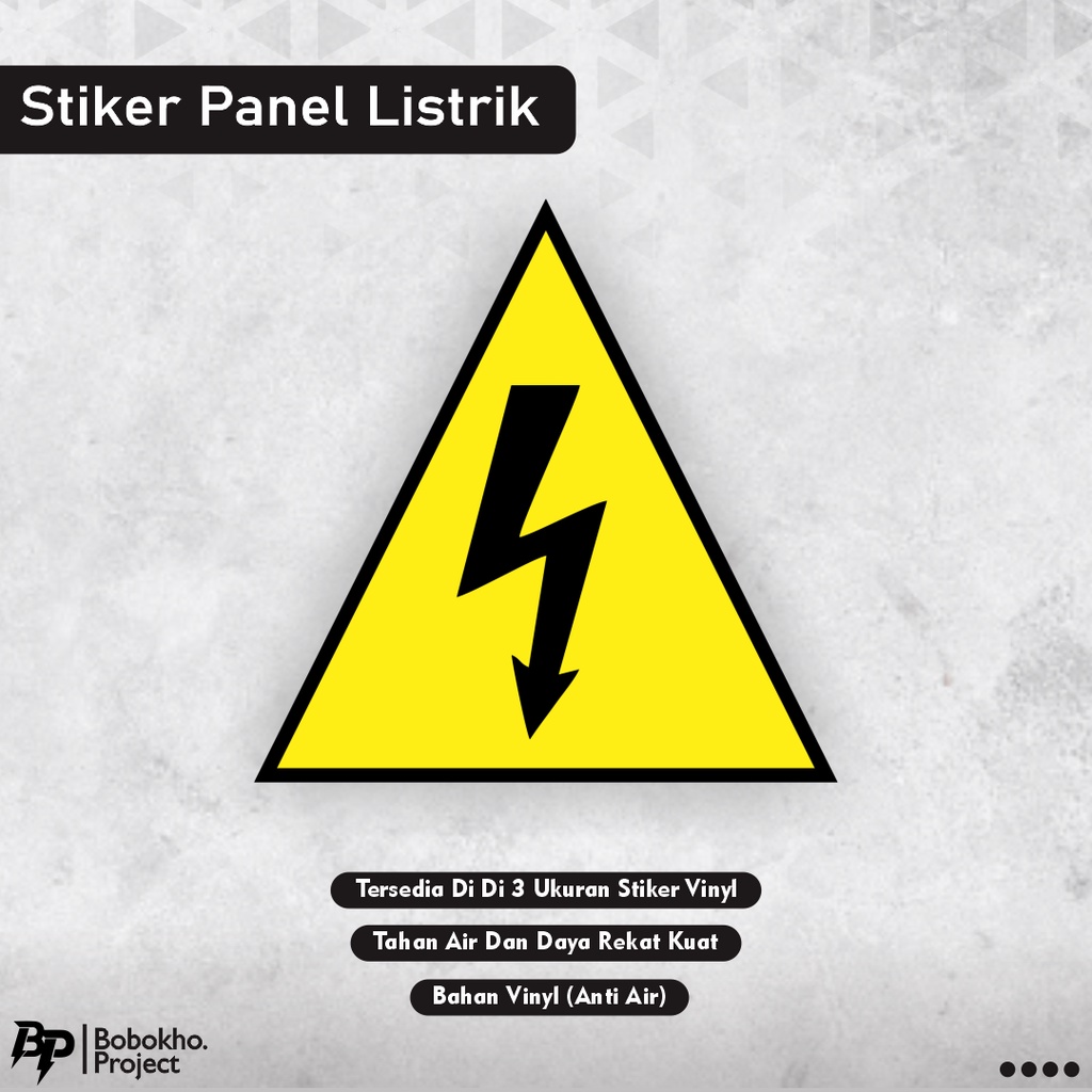 Stiker Panel Listrik Segitiga / Sign Sticker Bahaya Panel Listrik ...