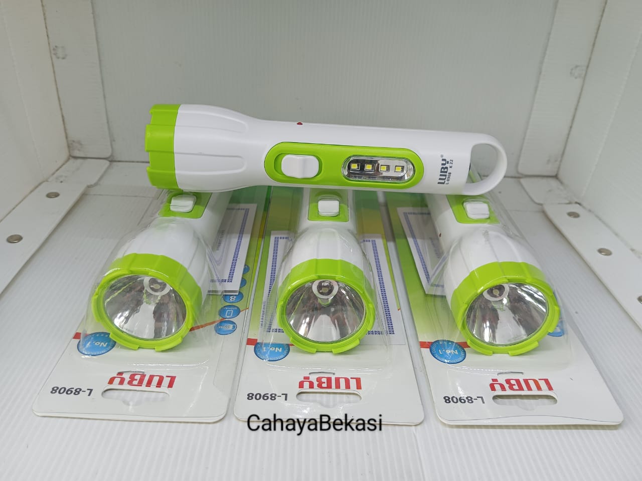 Senter Tangan LED Luby L-8908 / Emergency LED L8908 Rechargeable Cahaya ...