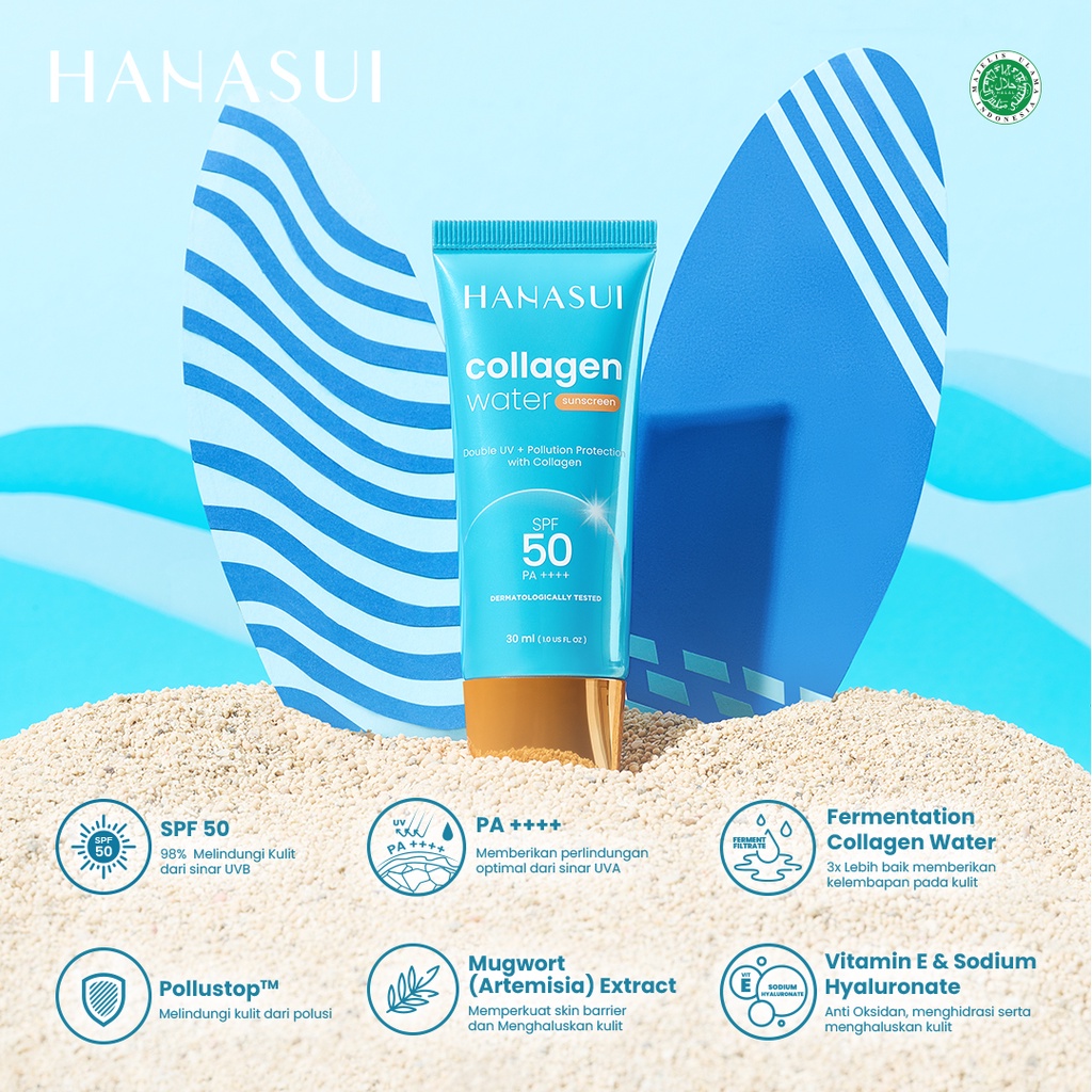 Hanasui Collagen Water Sunscreen SPF50 PA++++ 30ml | Lazada Indonesia