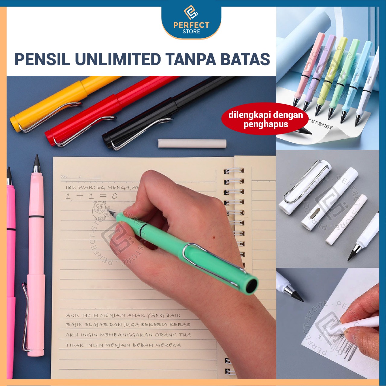 Pensil Tanpa Batas Eternal Pencil Unlimited Tidak Butuh Rautan Anti ...