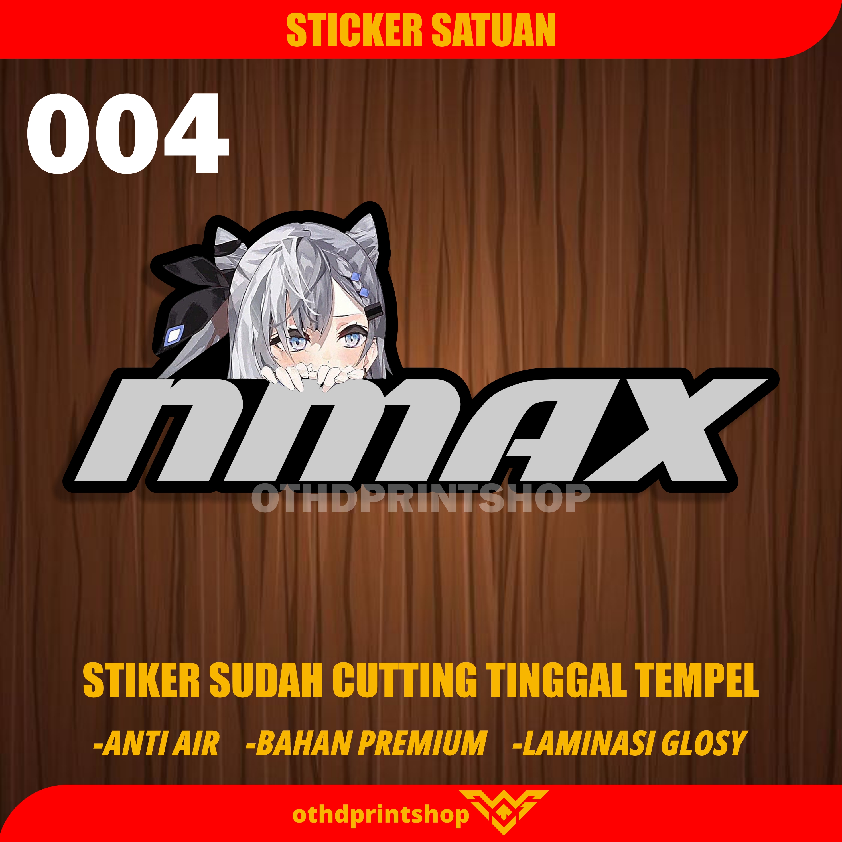 Stiker Motor Nmax Intip Zeta Logo Nmax / Stiker Anime Waterproof ...