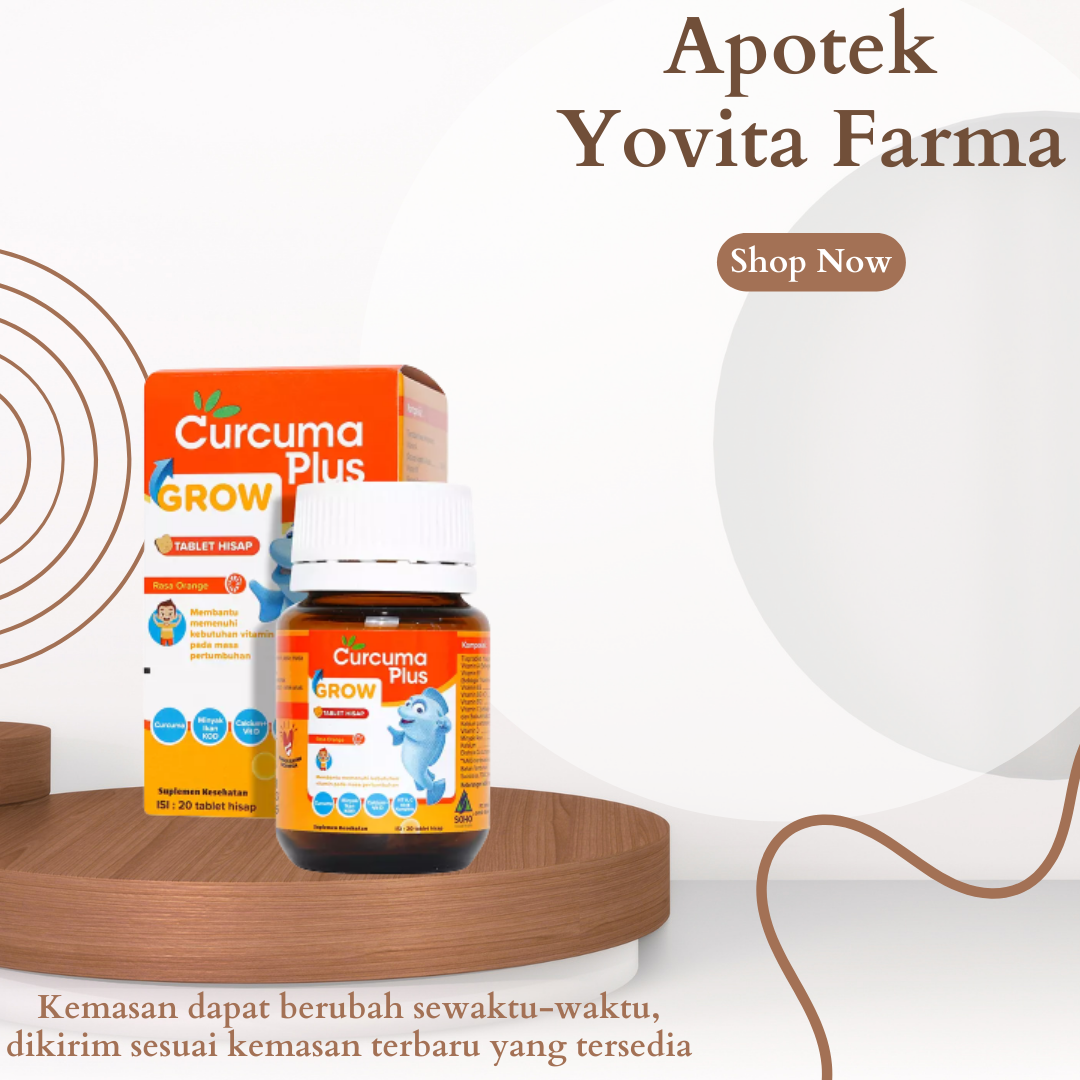 Curcuma Plus Grow Orange Tablet 20 Tablet Hisap Suplemen Multivitamin ...