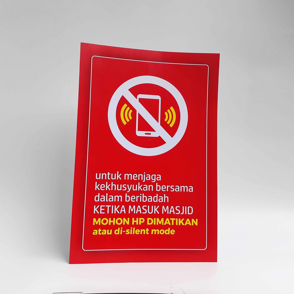 Poster Matikan Hp Saat Masuk Masjid, Poster Masjid Mushola | Lazada ...